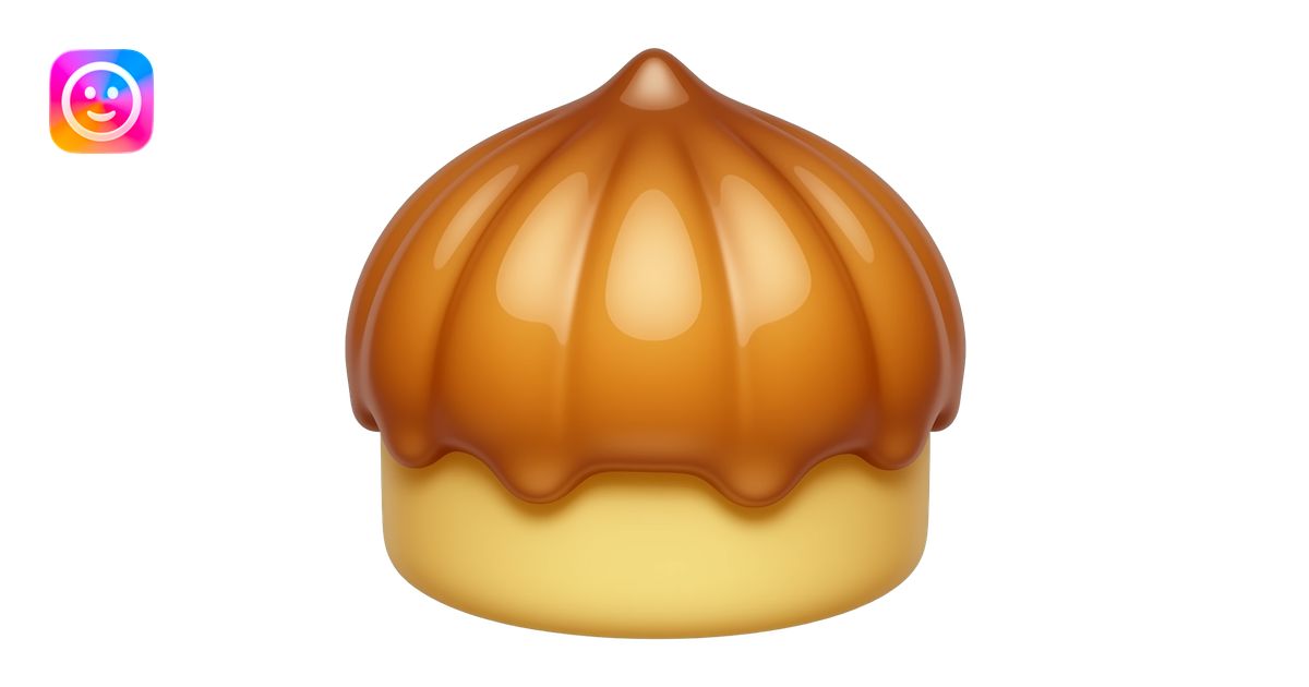 kawaii butter cake dessert emoji, chestnut-shaped mini butter cake with ...