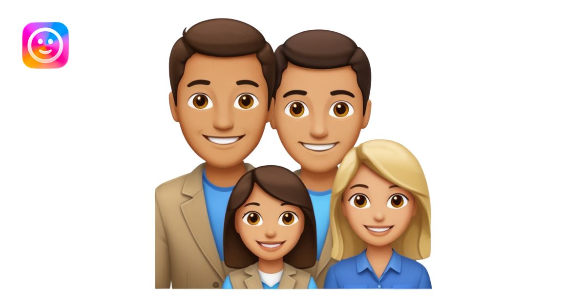 2 guys and a girl emoji | AI Emoji Generator