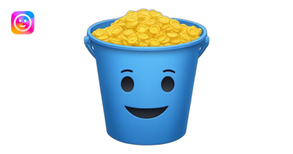 blue-bucket-with-a-smile emoji | AI Emoji Generator