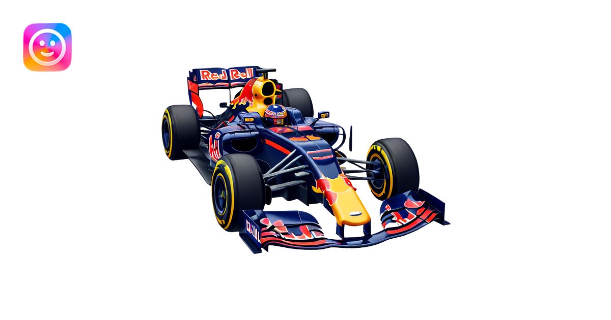 Make a Redbull f1 car with max Verstappen driving it emoji emoji | AI ...