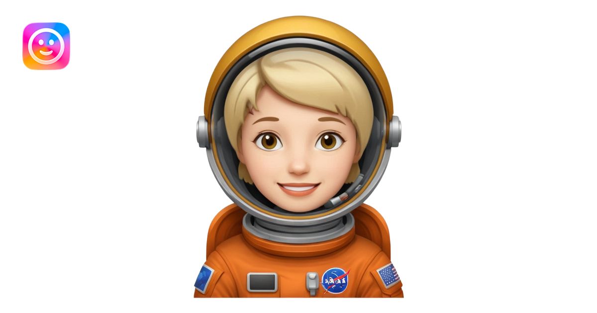 astranots without helmet woman emoji | AI Emoji Generator