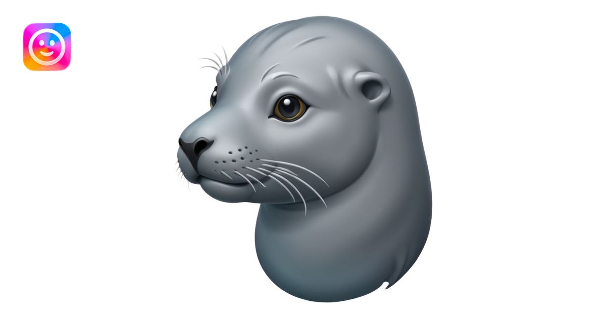 swimming grey sea lion emoji | AI Emoji Generator