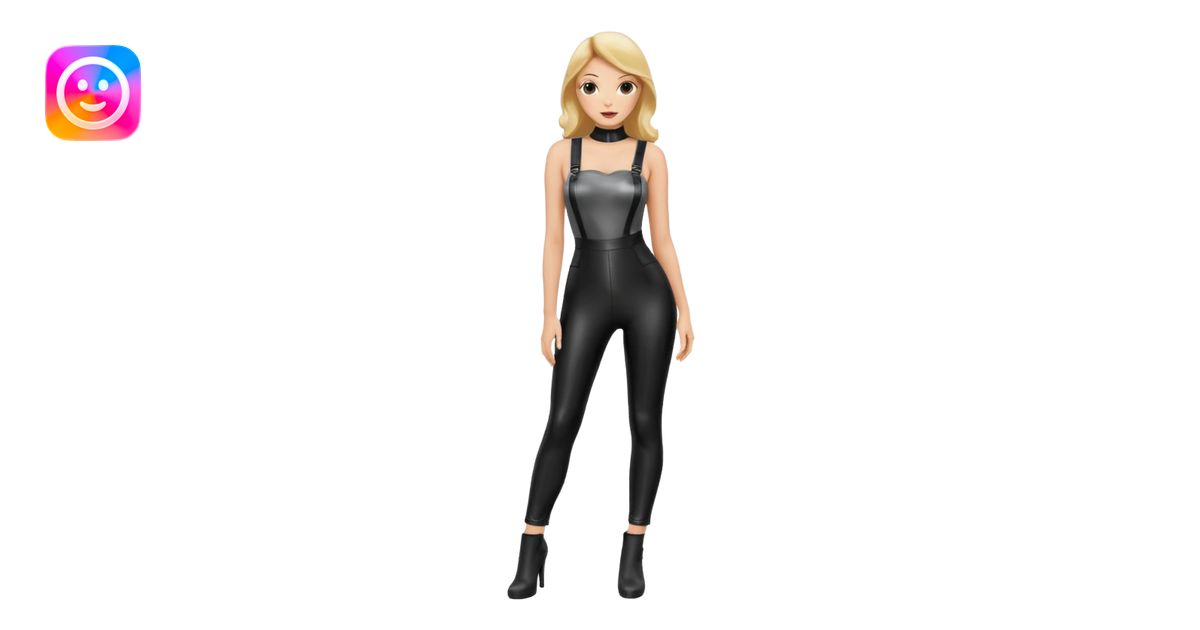Highwaisted Latex Overalls emoji | AI Emoji Generator