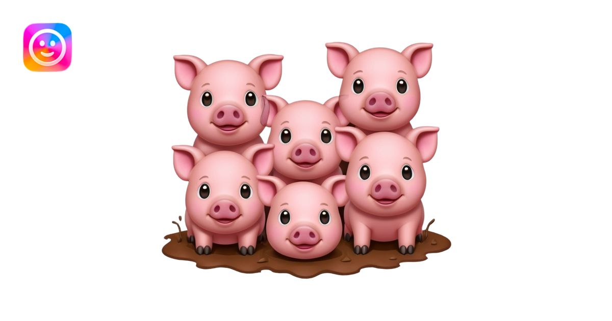 group of pigs emoji | AI Emoji Generator