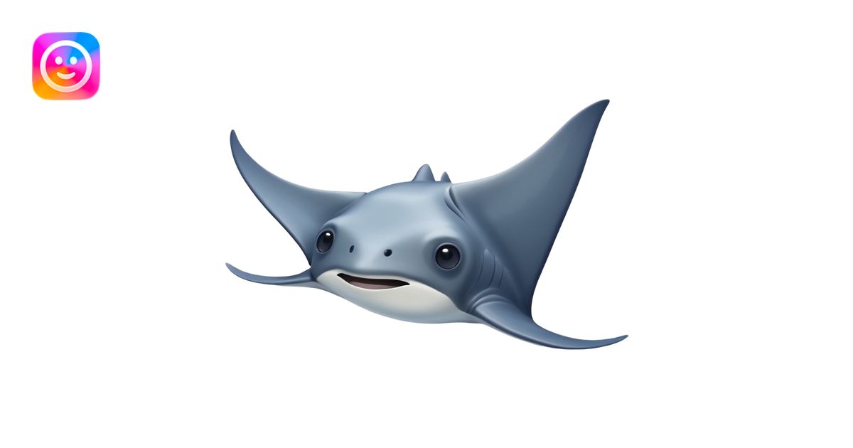 cute manta ray emoji | AI Emoji Generator