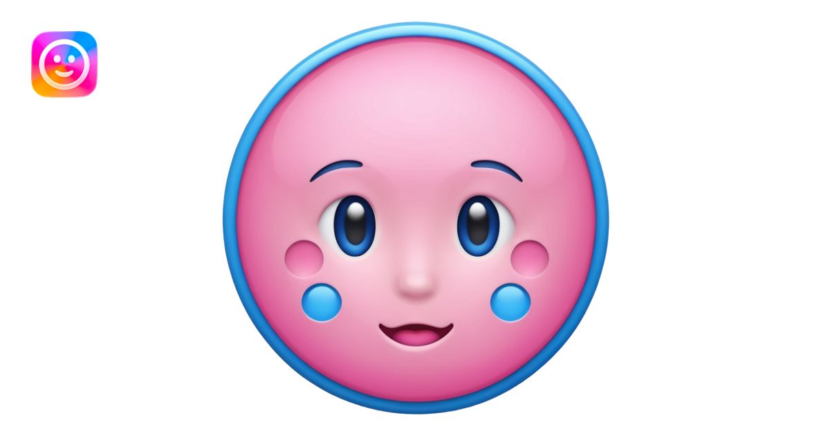 pink and blue dot tight emoji | AI Emoji Generator