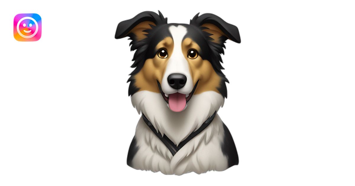Collie Shepard Jiu-Jitsu dog emoji | AI Emoji Generator