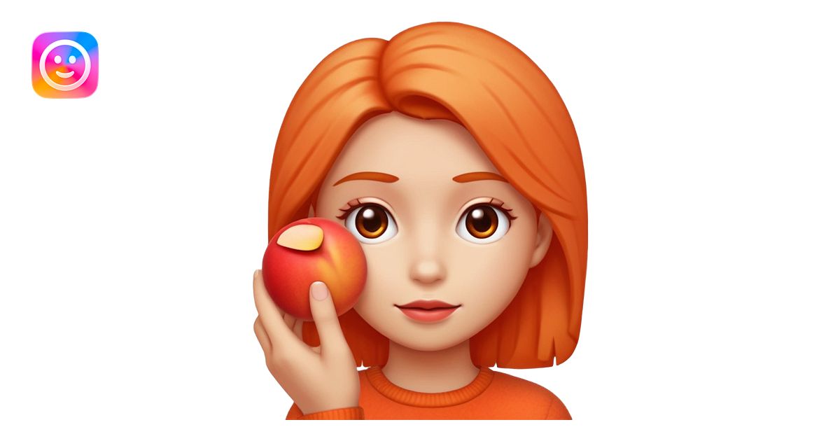 peach emoji and tap red emoji | AI Emoji Generator