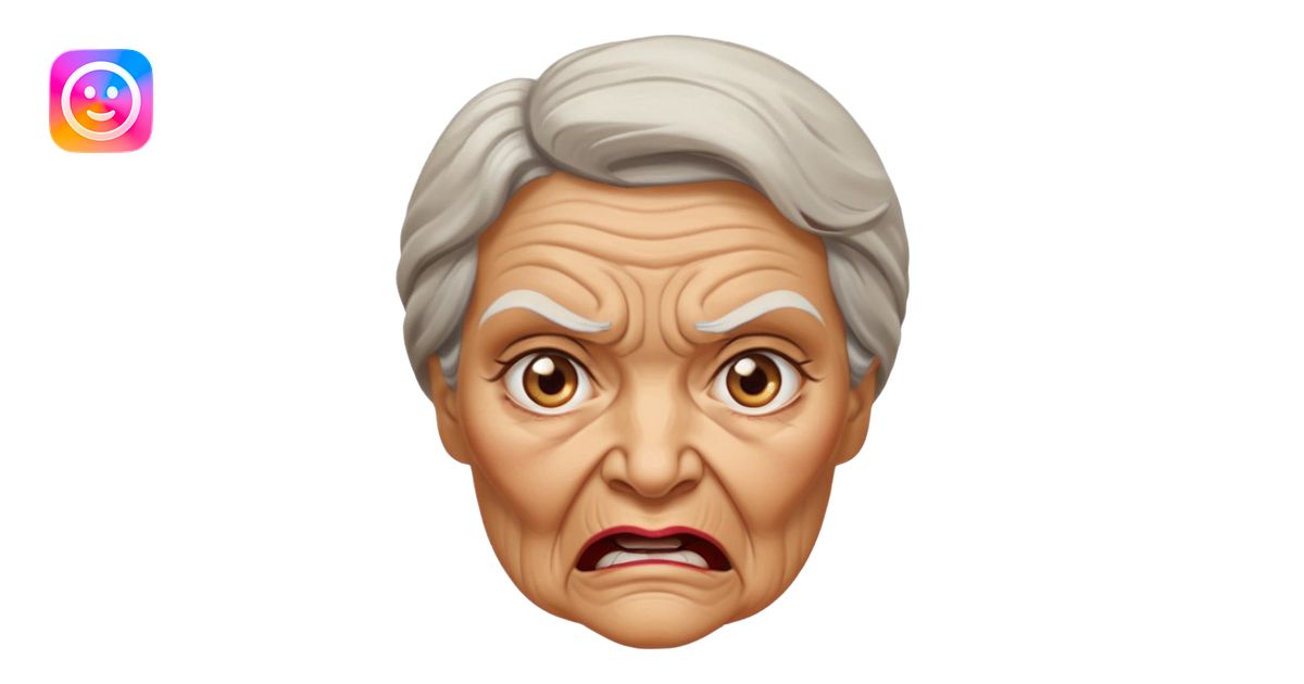 old lady face slap emoji | AI Emoji Generator