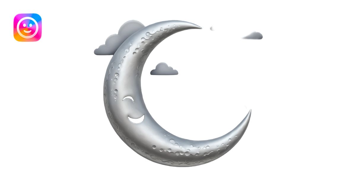 phases of the moon: crescent moon emoji | AI Emoji Generator