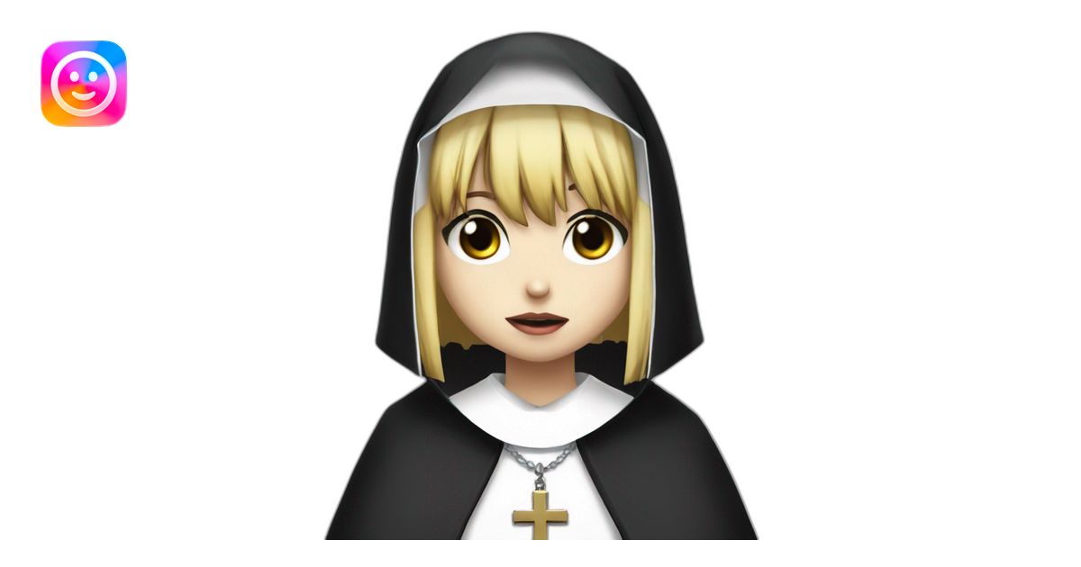 Misa Amane from death note half turn dressed as a nun crying and ...