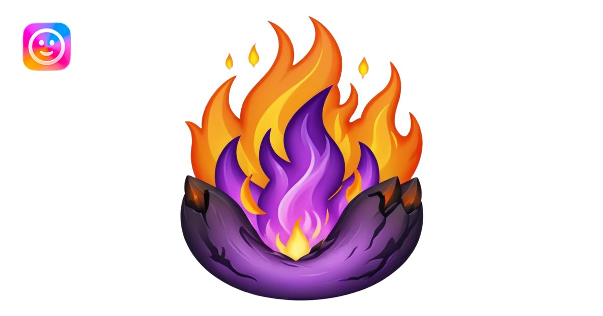 A purple fire emojis emoji | AI Emoji Generator