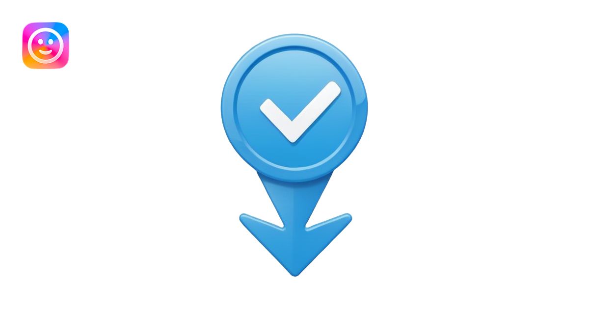 Bright blue verified badge, white checkmark, clean icon, transparent ...