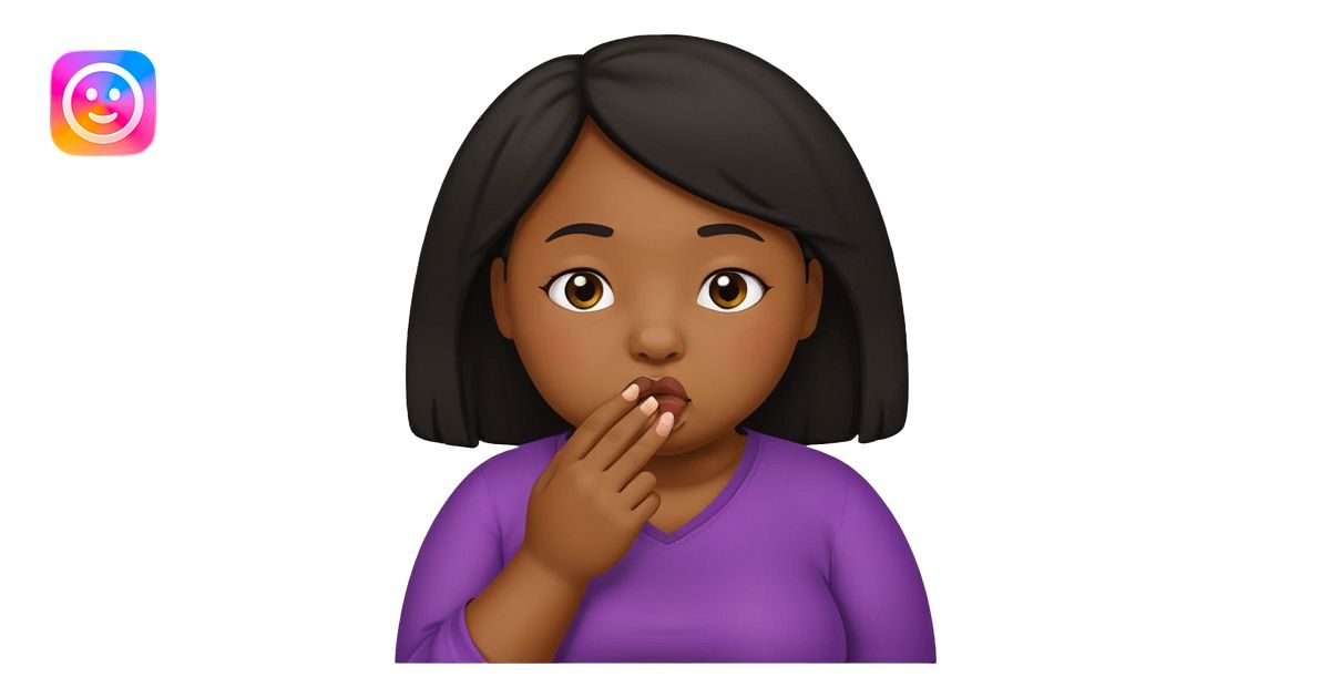 Fat black girl picking her nose emoji | AI Emoji Generator