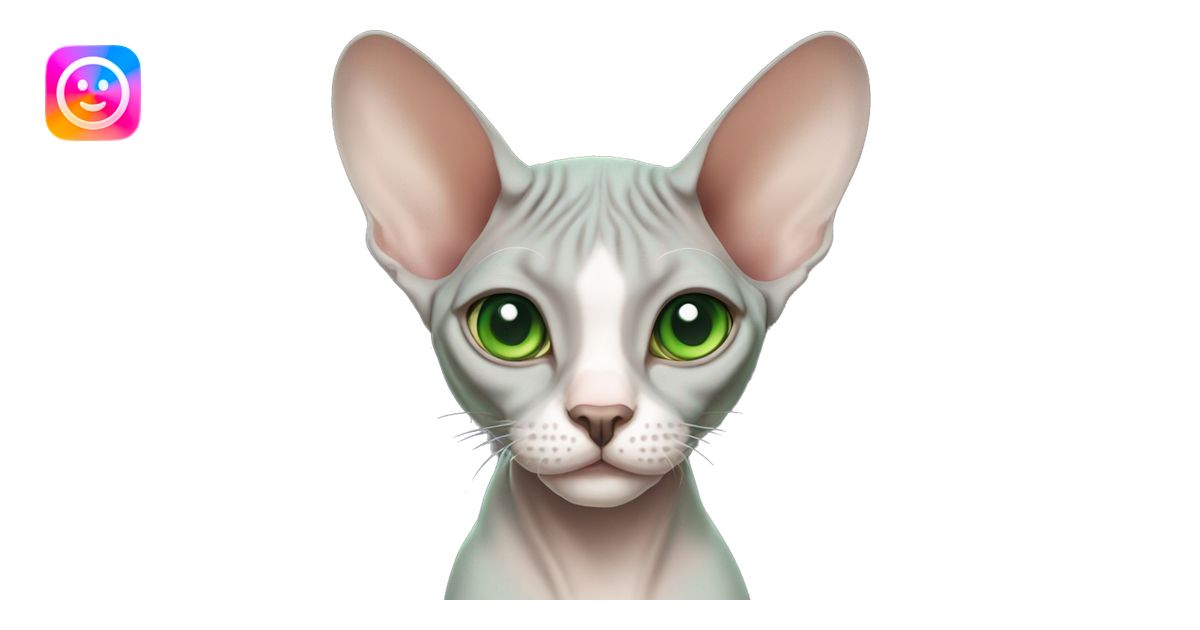 sphynx cat with green eyes emoji | AI Emoji Generator