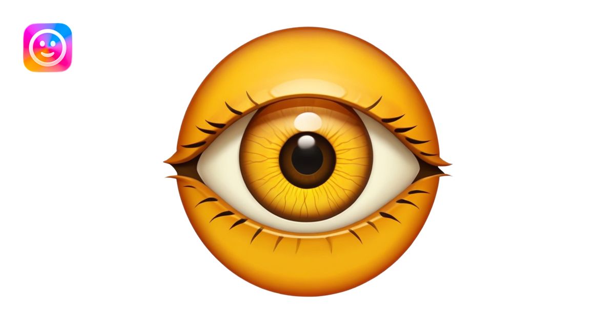 Realistic Cat-Reptile slit pupil eye in a circle emoji | AI Emoji Generator
