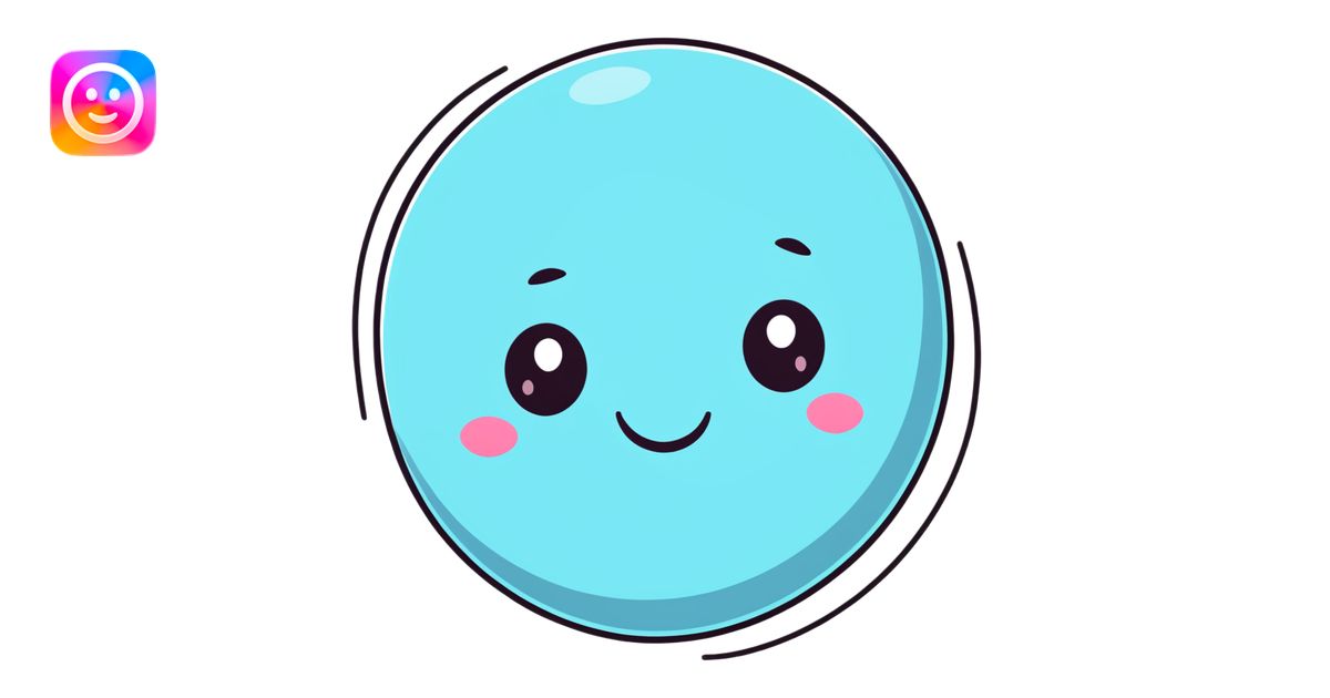 planet with misty smoky atmosphere and a cute happy face with big eyes ...