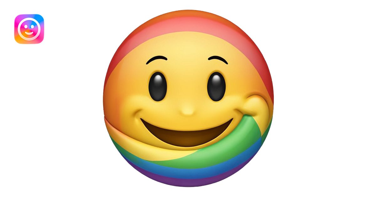 Rainbow smiley wearing yamaka emoji | AI Emoji Generator