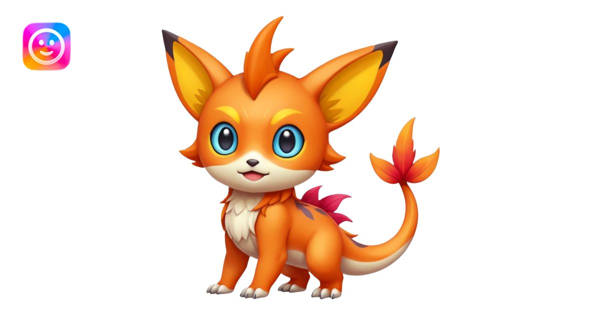 Cute cartoonic anime-Fantasy-Fakémon-creature (full body) emoji | AI ...