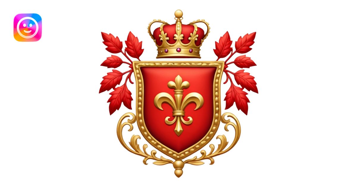 Red Royal Crest emoji | AI Emoji Generator