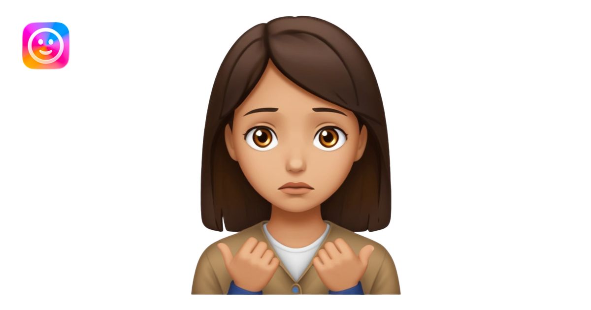 Brunette and tan Girl begging emoji | AI Emoji Generator