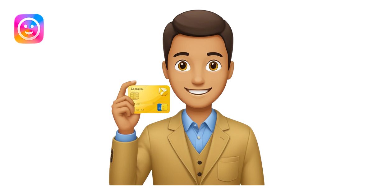 man with yellow debit card emoji | AI Emoji Generator