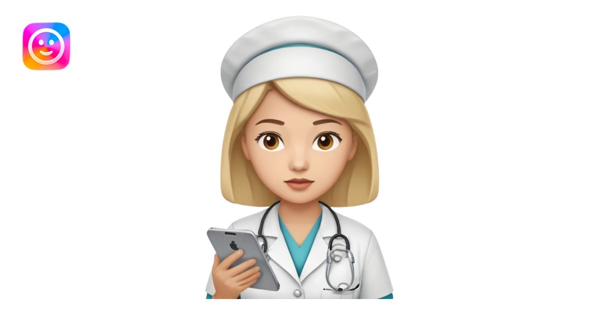 Nurse doing research emoji | AI Emoji Generator