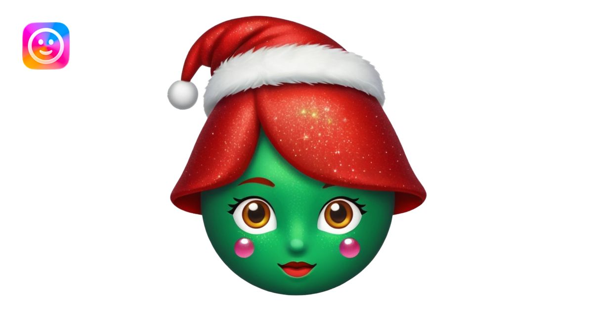 glitter red and green lupa emoji | AI Emoji Generator