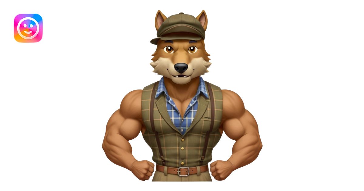 extremely super-duper hyper muscular wolf furry extremely exaggerated ...