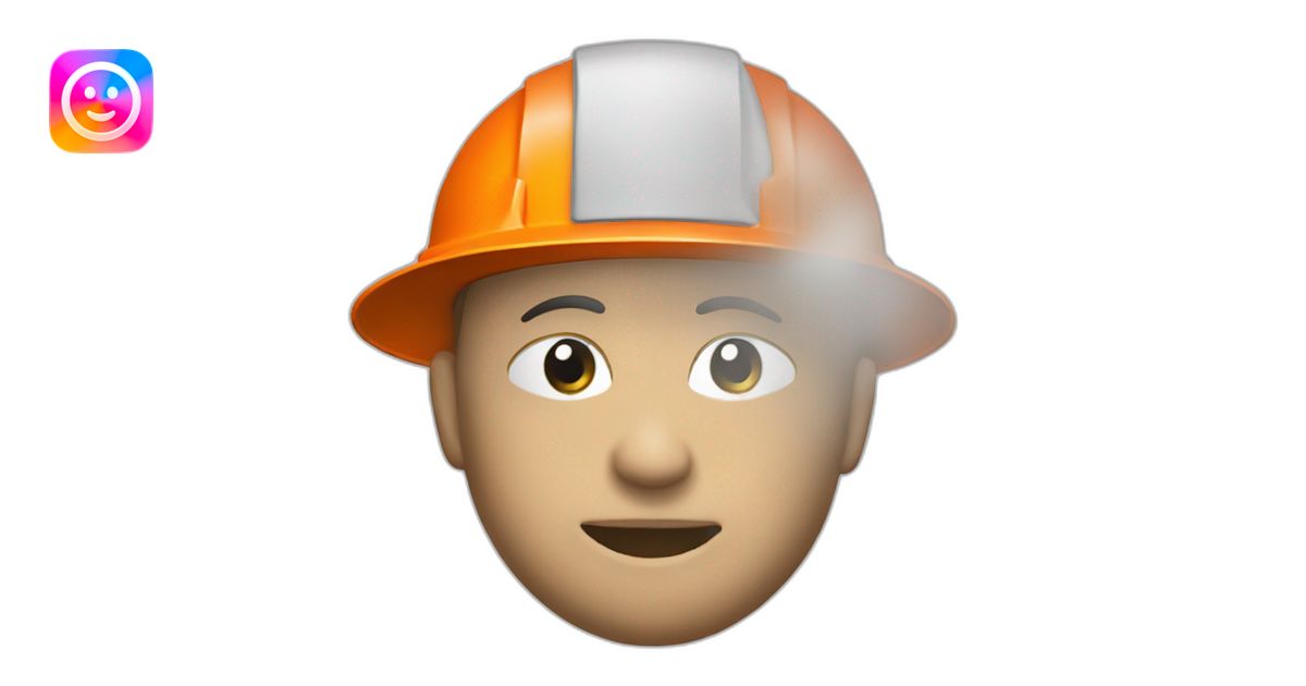 Orange hard hat with word T logo emoji | AI Emoji Generator