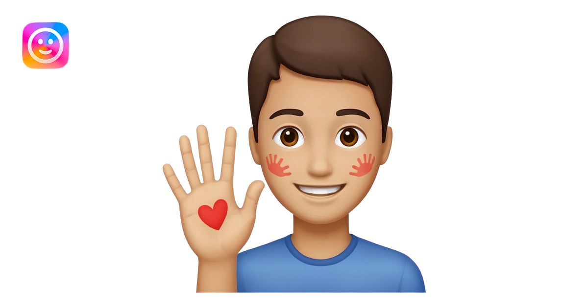 prance with hand print emoji | AI Emoji Generator