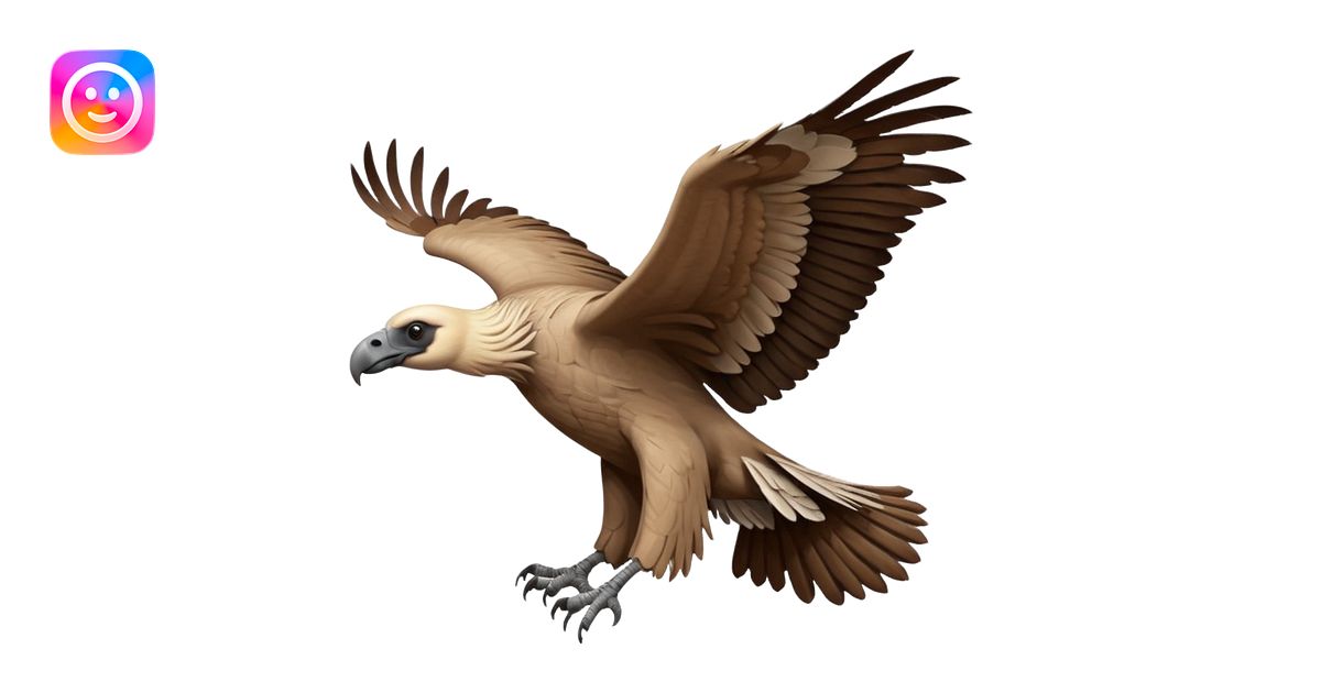 Cape vulture flying emoji | AI Emoji Generator