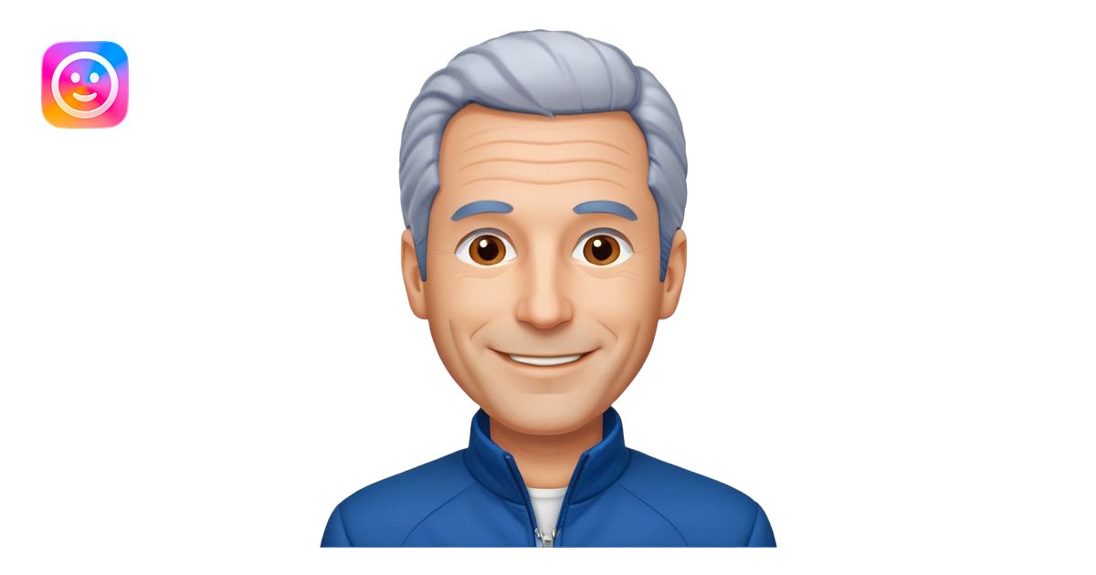 Jeffery Epstein with blue jacket emoji | AI Emoji Generator