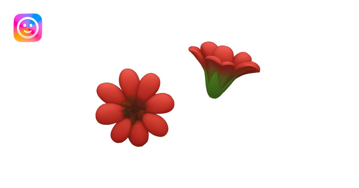 A red flower emoji | AI Emoji Generator