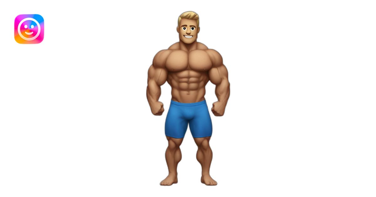 bodybuilder-flex emoji | AI Emoji Generator