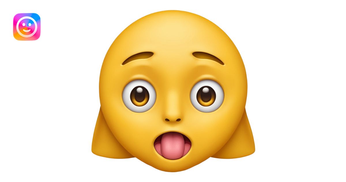 ios face emoji with both pupils at the center of the eye as if looking ...