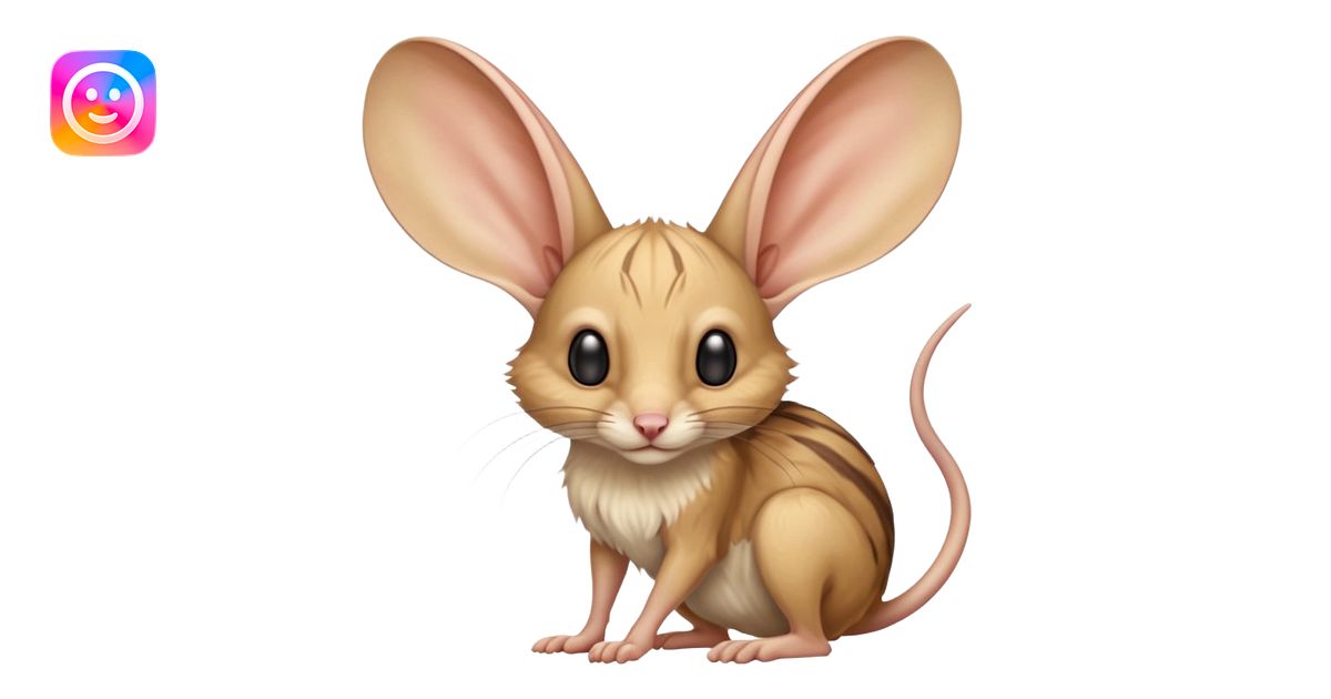 Long-eared jerboa emoji | AI Emoji Generator