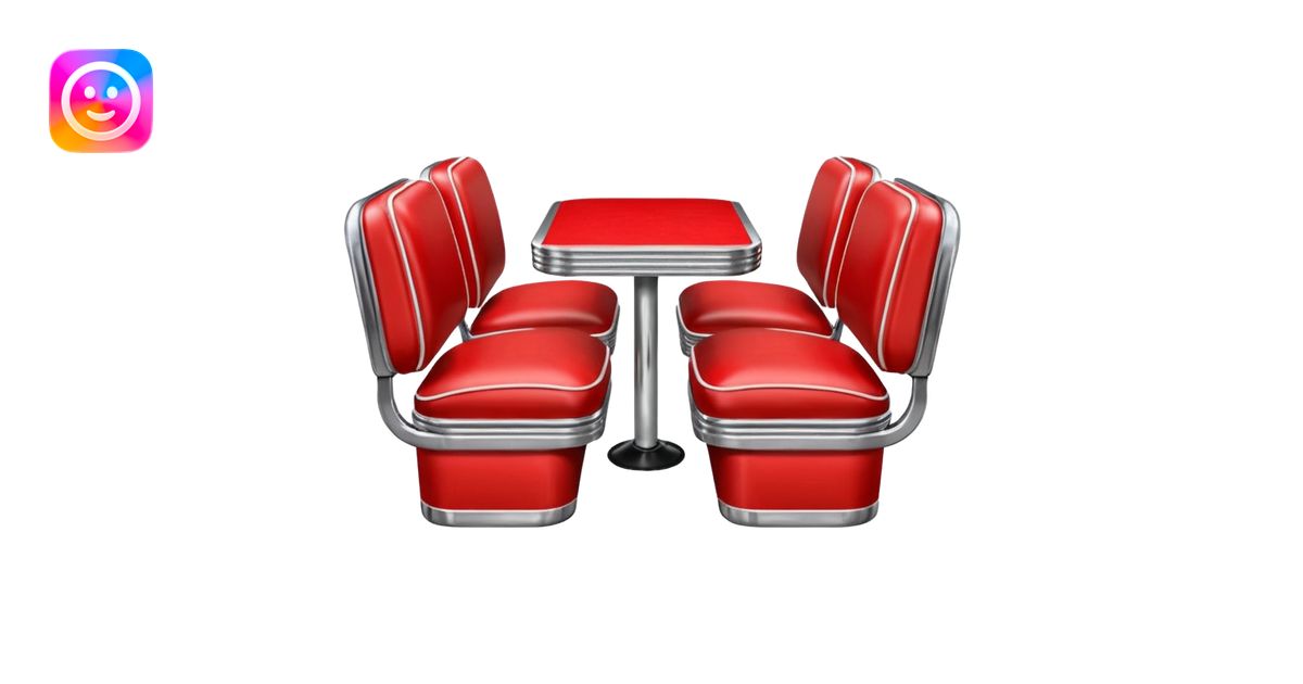 1950s diner seats emoji | AI Emoji Generator