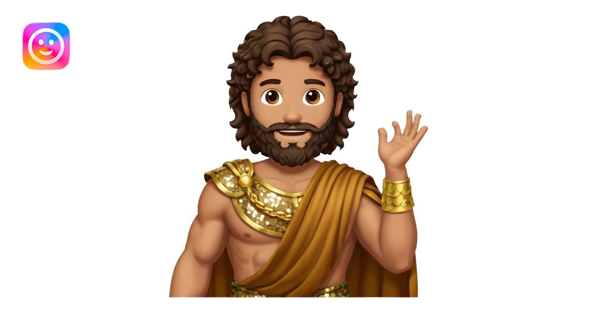 Hercules, God of Heroes from Roman Deities with long dark brown wavy ...