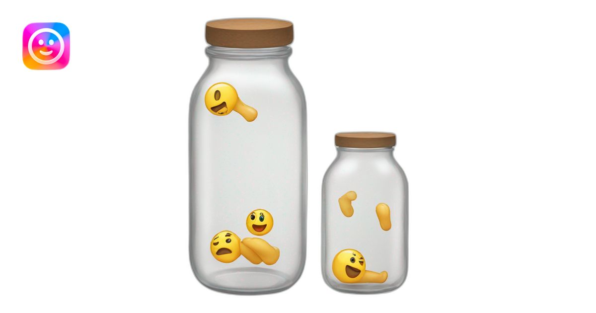 from left to right one human leg, empty glass jar, another human leg ...