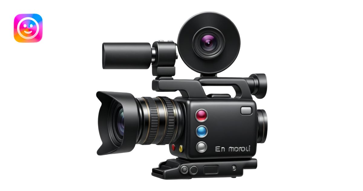 Video camera with elements 1-2 of others emoji emoji | AI Emoji Generator