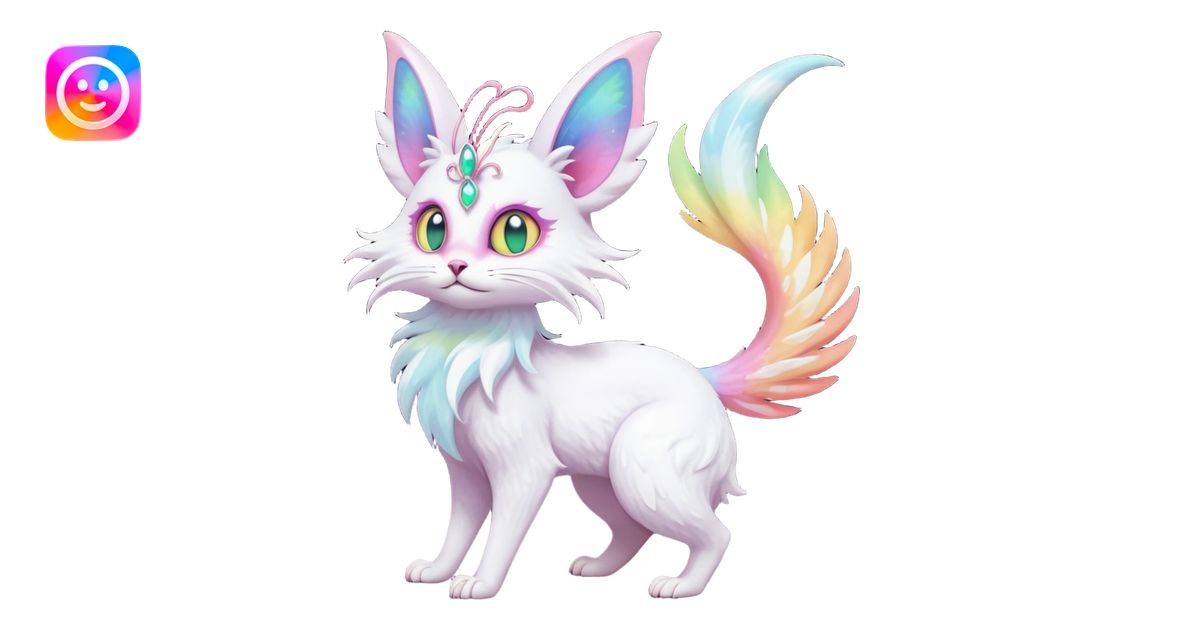 Pure-snow-White albino iridescent with pastel rainbow-gradients-color ...