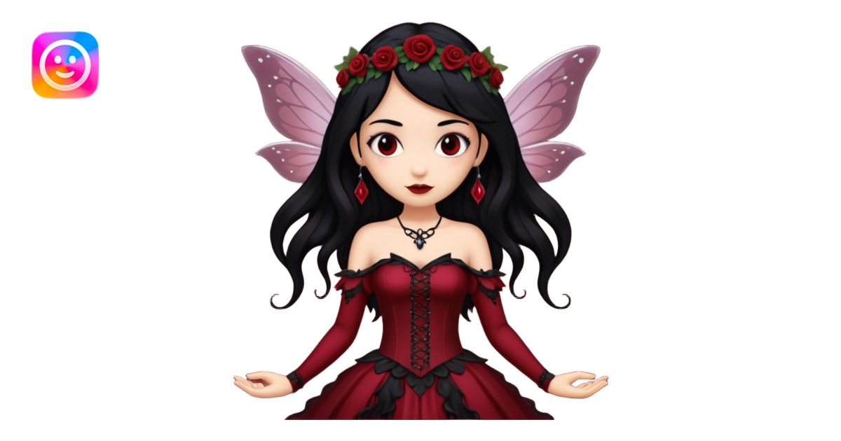 Bordo Gotik peri emoji | AI Emoji Generator