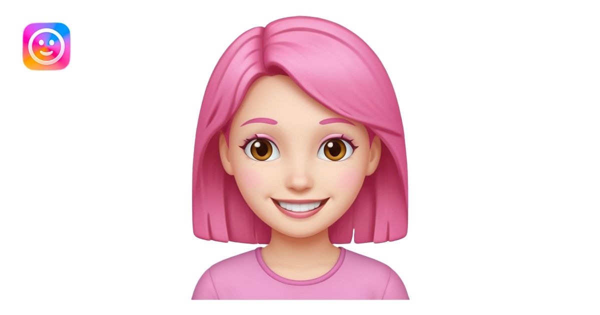 Pink girl emoji | AI Emoji Generator