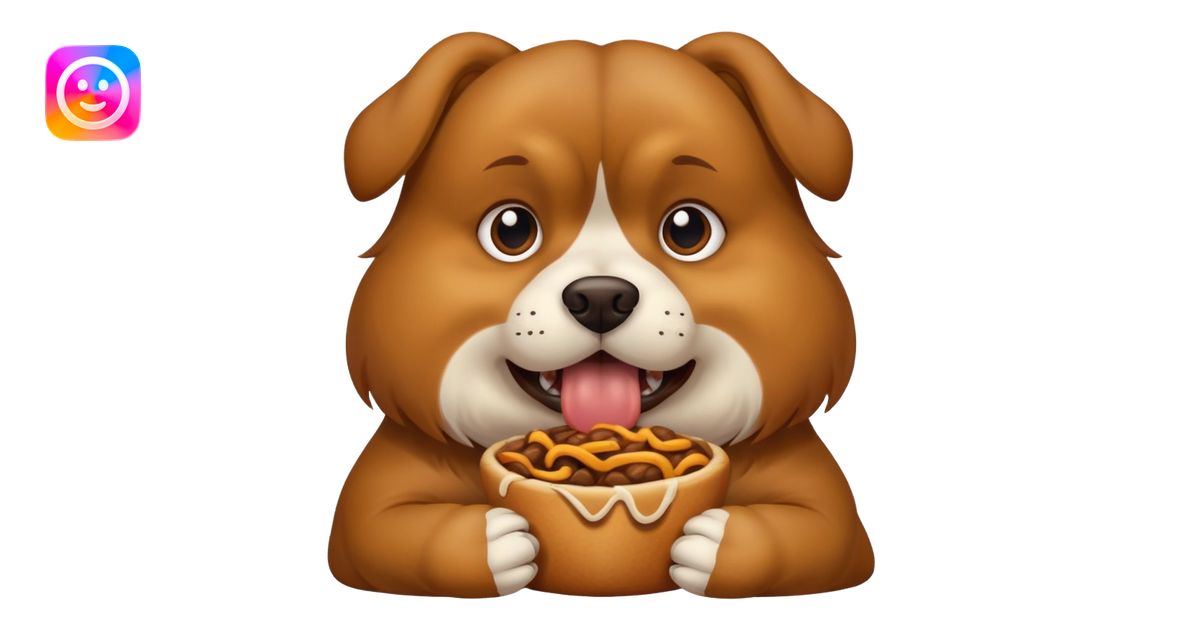dog eating dog emoji | AI Emoji Generator