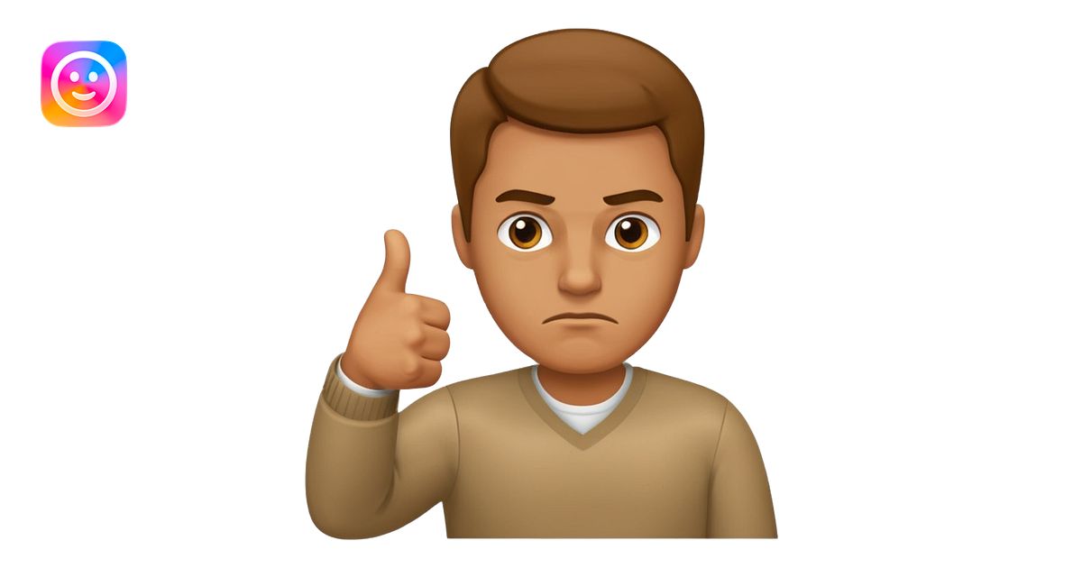 man giving a thumbs-down emoji | AI Emoji Generator