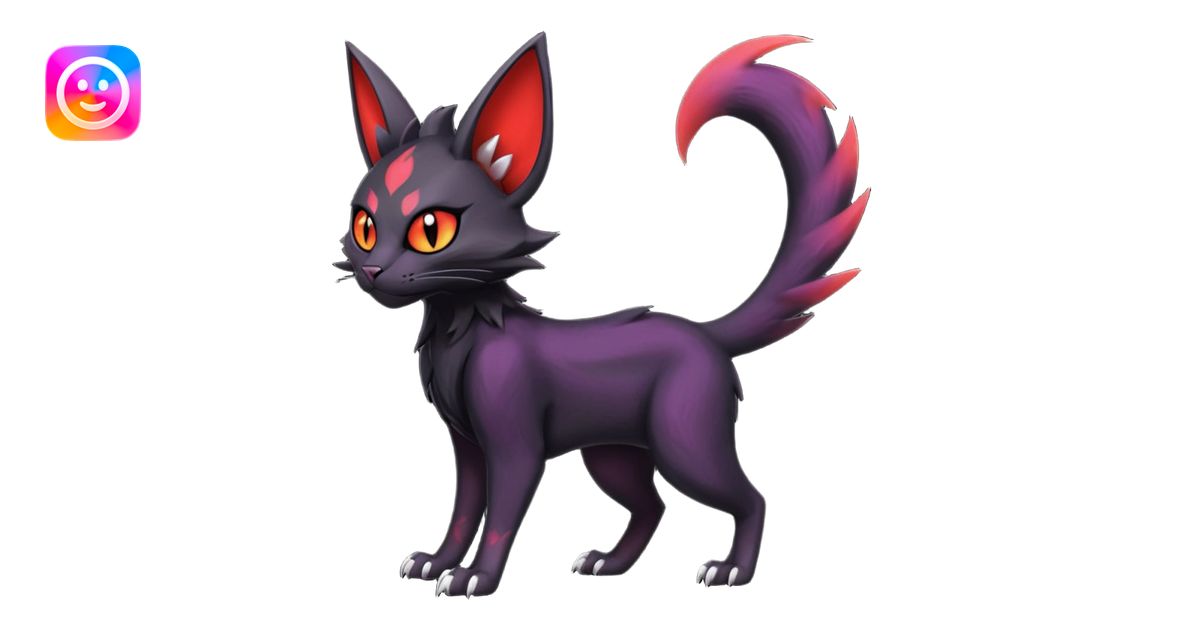 Black edgy Noivern-Noibat-Purloin-Torracat-Lykoi-Caracal-cat-Fakemon ...