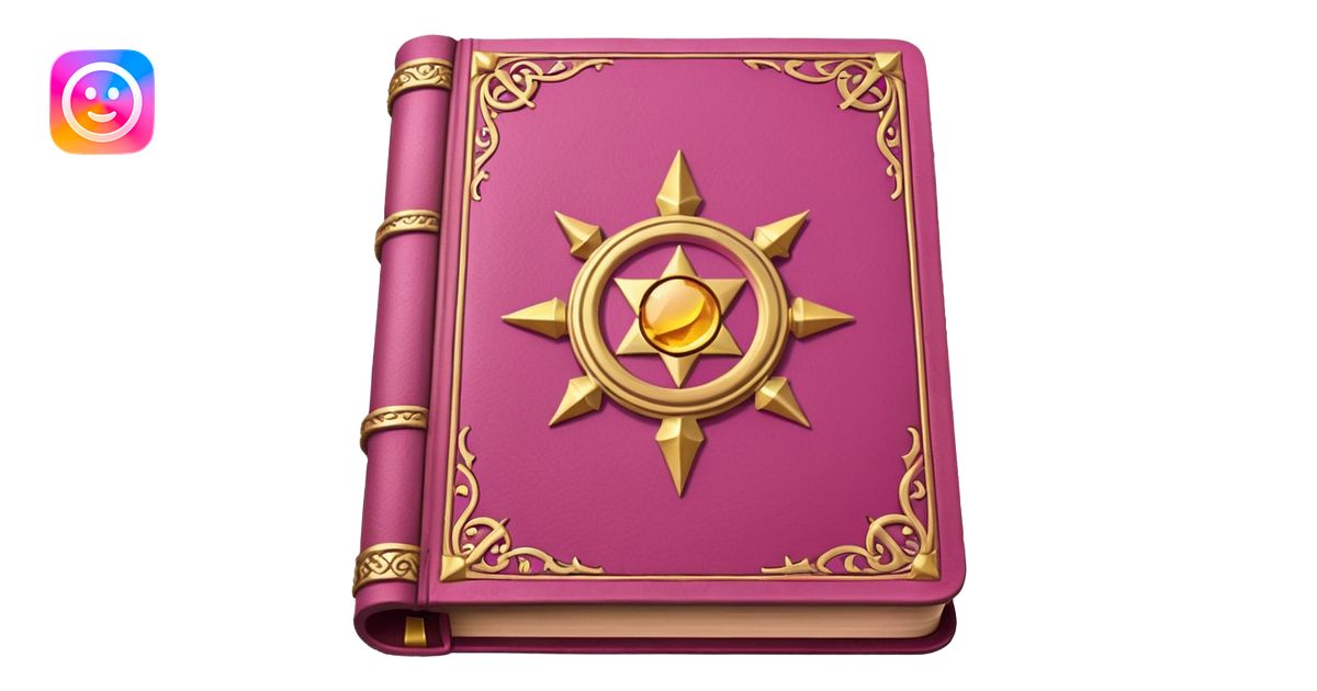 pink spell book emoji | AI Emoji Generator