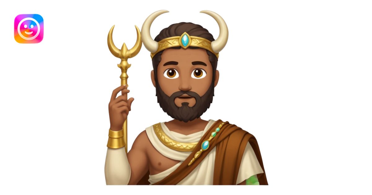 Faunus, God from Nature Roman Deities with long dark brown hair and ...