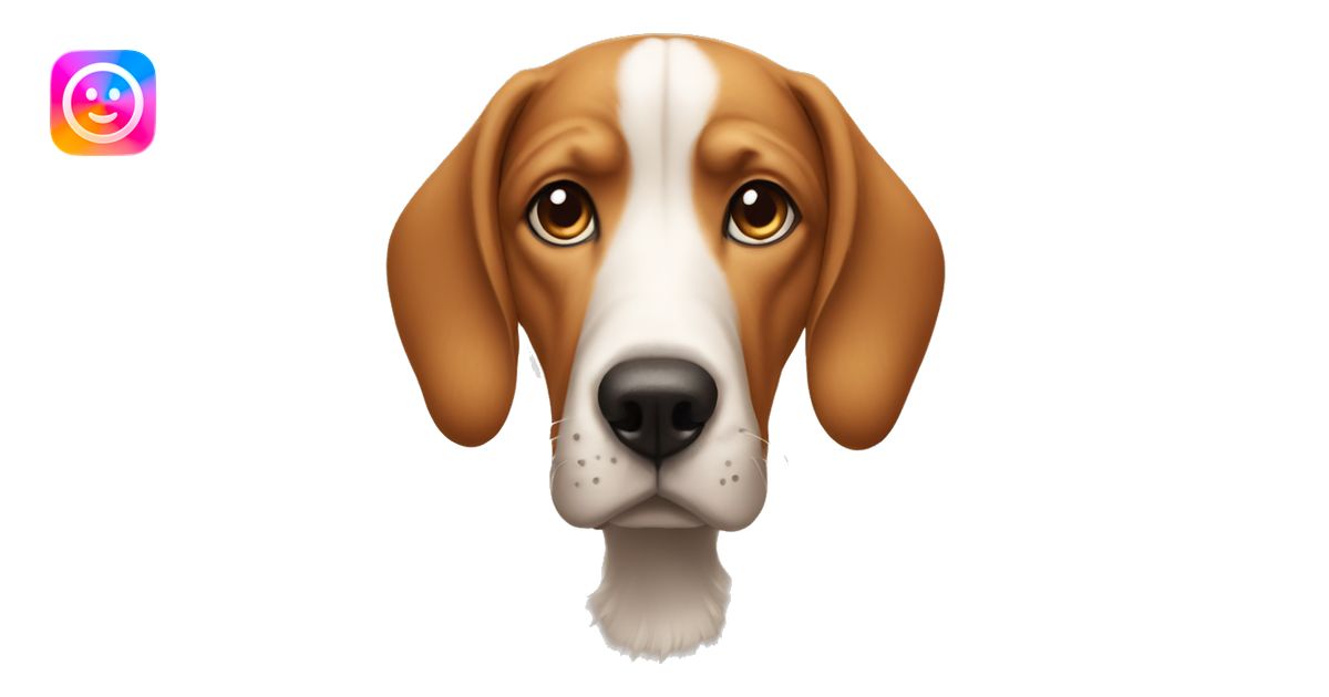 dog droopy ears emoji | AI Emoji Generator